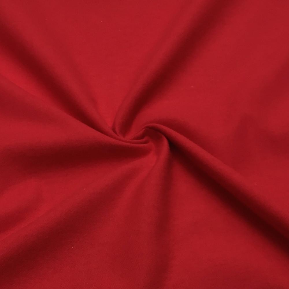 Red Cotton Flannel Fabric Curtains with Pockets for Pipe Drape