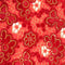 Red Floral Velvet Patch Embroidered on Voile Fabric On Sale $19.99/Yard