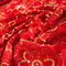 Red Floral Velvet Patch Embroidered on Voile Fabric On Sale $19.99/Yard