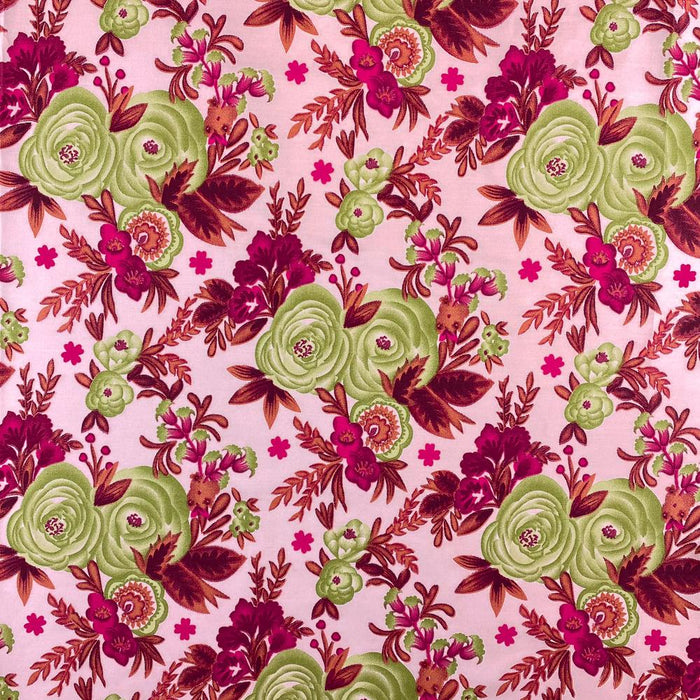 Rose Printed Broadcloth Fabric