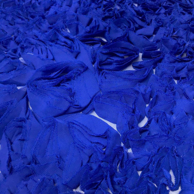 Abstract Daisy Ruffle Georgette on Mesh Fabric 56" Wide ON SALE!