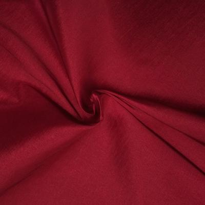 Ruby Red Stretch Taffeta Fabric Curtains with Pockets for Pipe Drape