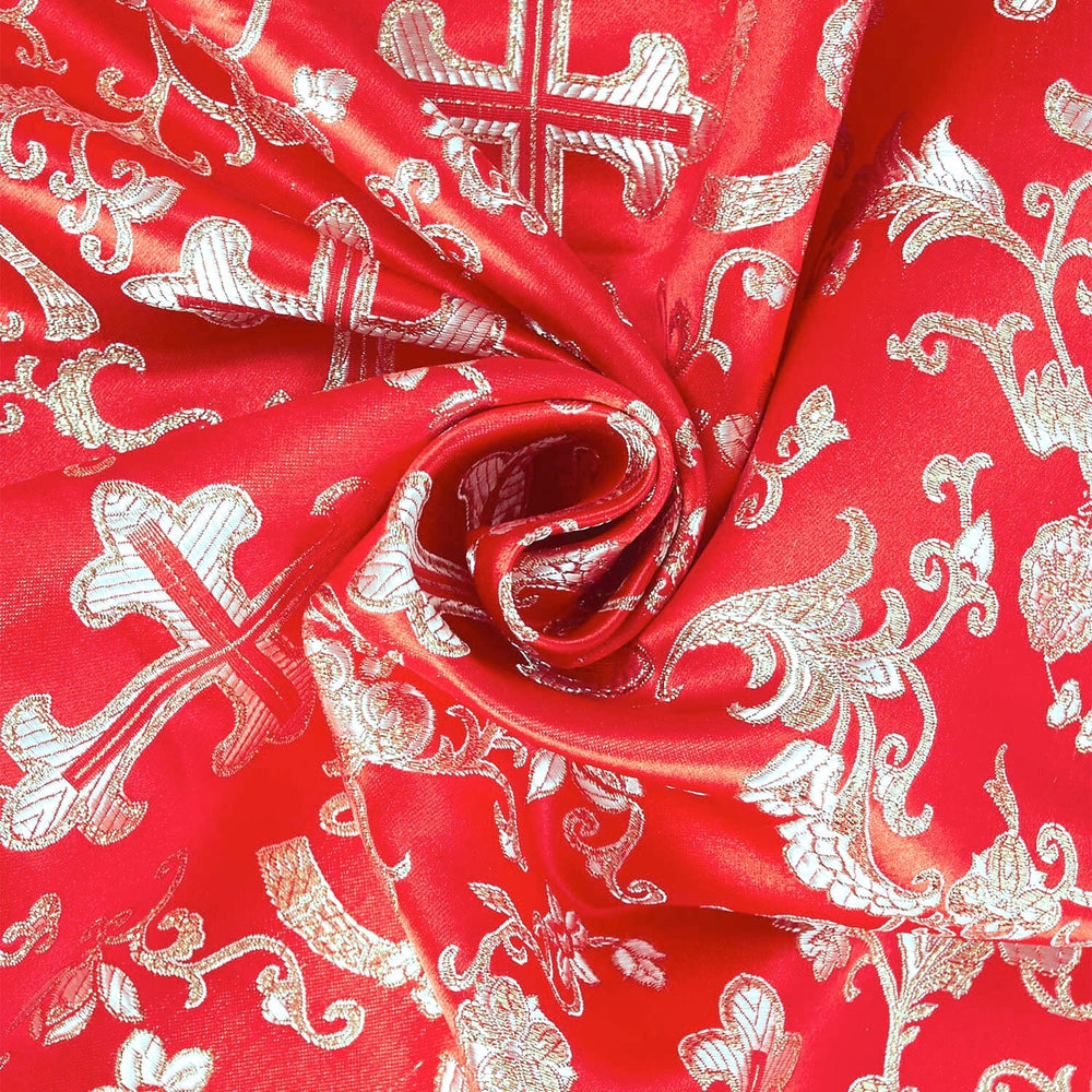 Church Cross Metallic Brocade | Fabric Wholesale Direct