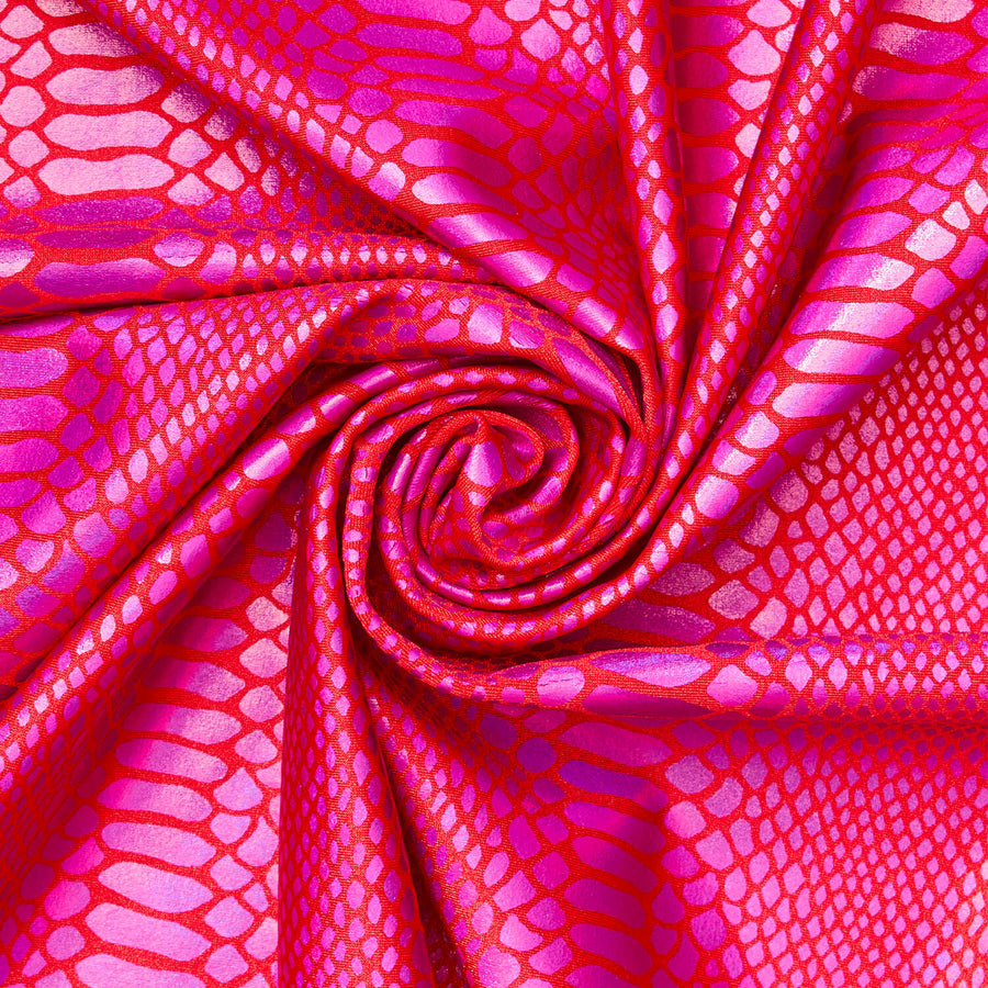 Snake Scale Hologram Tricot Foil | Fabric Wholesale Direct