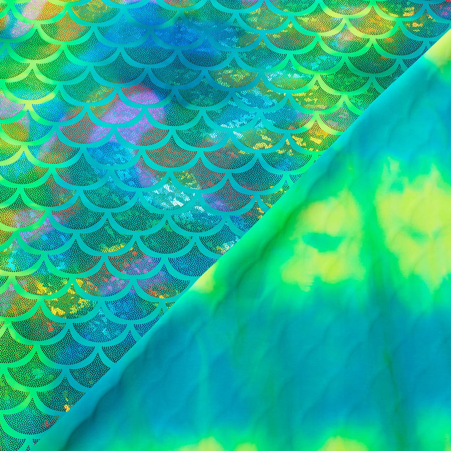 Mermaid Scale Hologram Tricot Foil | Fabric Wholesale Direct