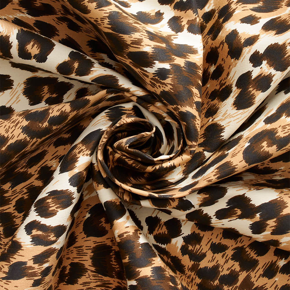 Leopard Print Stretch Twill | Fabric Wholesale Direct