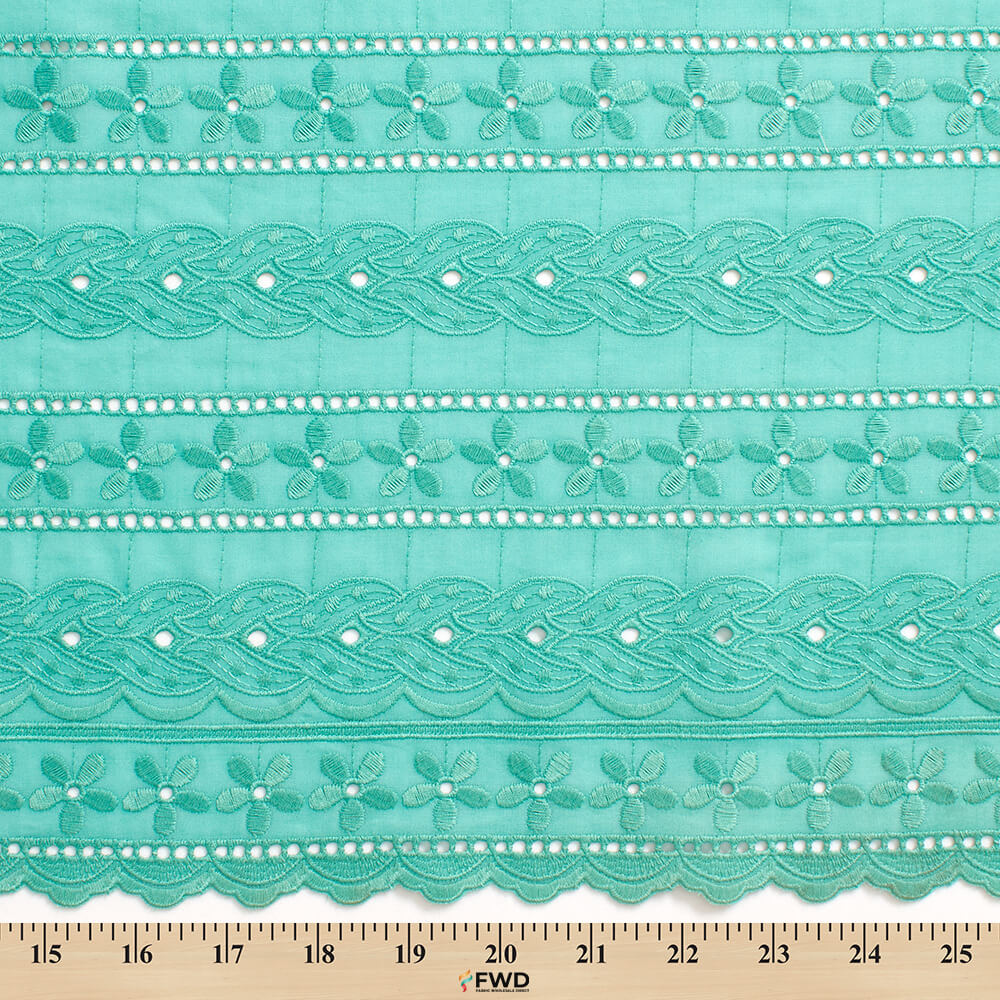 Braided Floral Embroidered Eyelet | Fabric Wholesale Direct