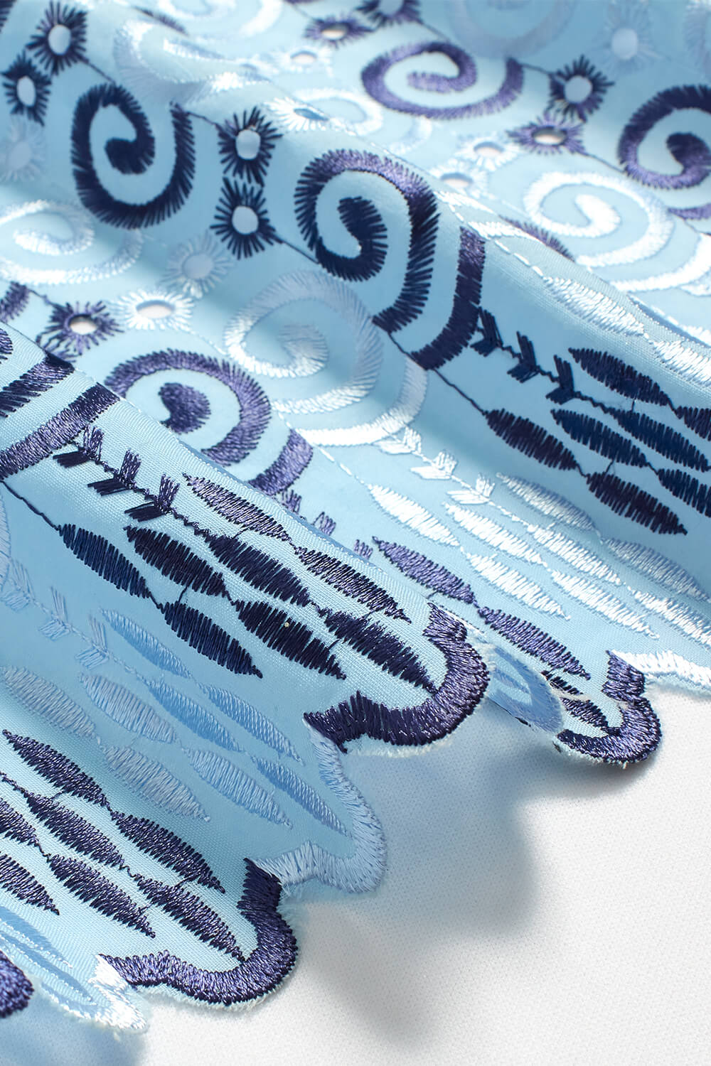 Two-Tone Spiral Embroidered Eyelet | Fabric Wholesale Direct