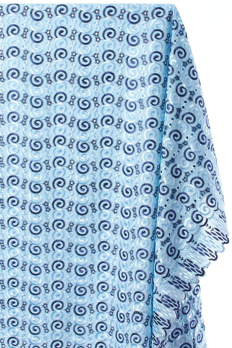 Two-Tone Spiral Embroidered Eyelet | Fabric Wholesale Direct