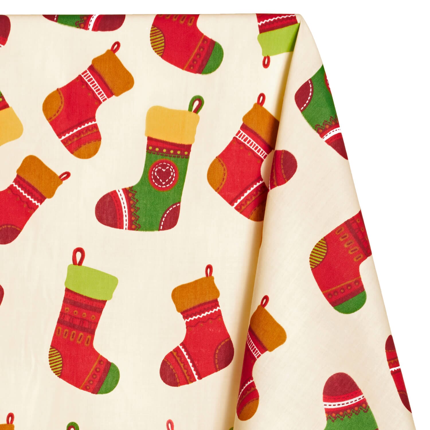 Stocking Printed Broadcloth Fabric