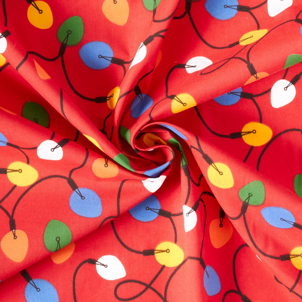 Holiday Light Printed Broadcloth Fabric