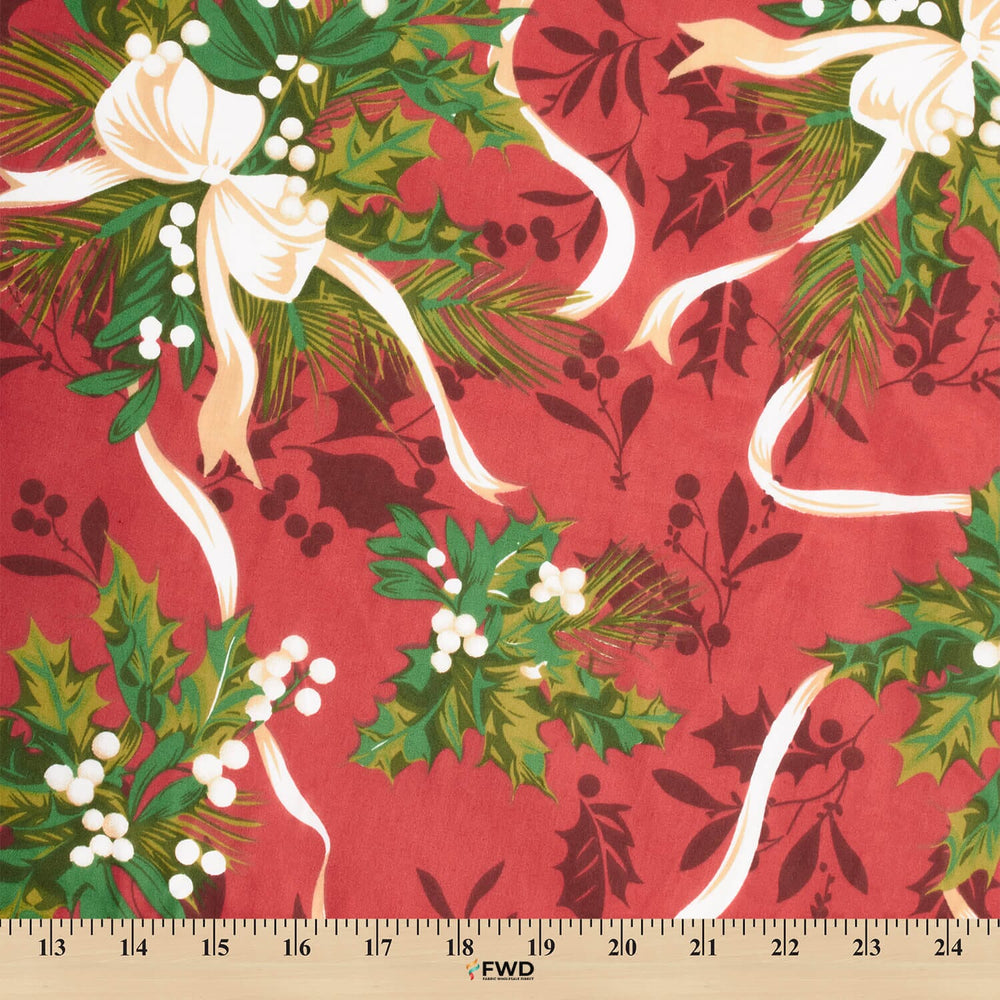 Mistletoe Printed Broadcloth Fabric