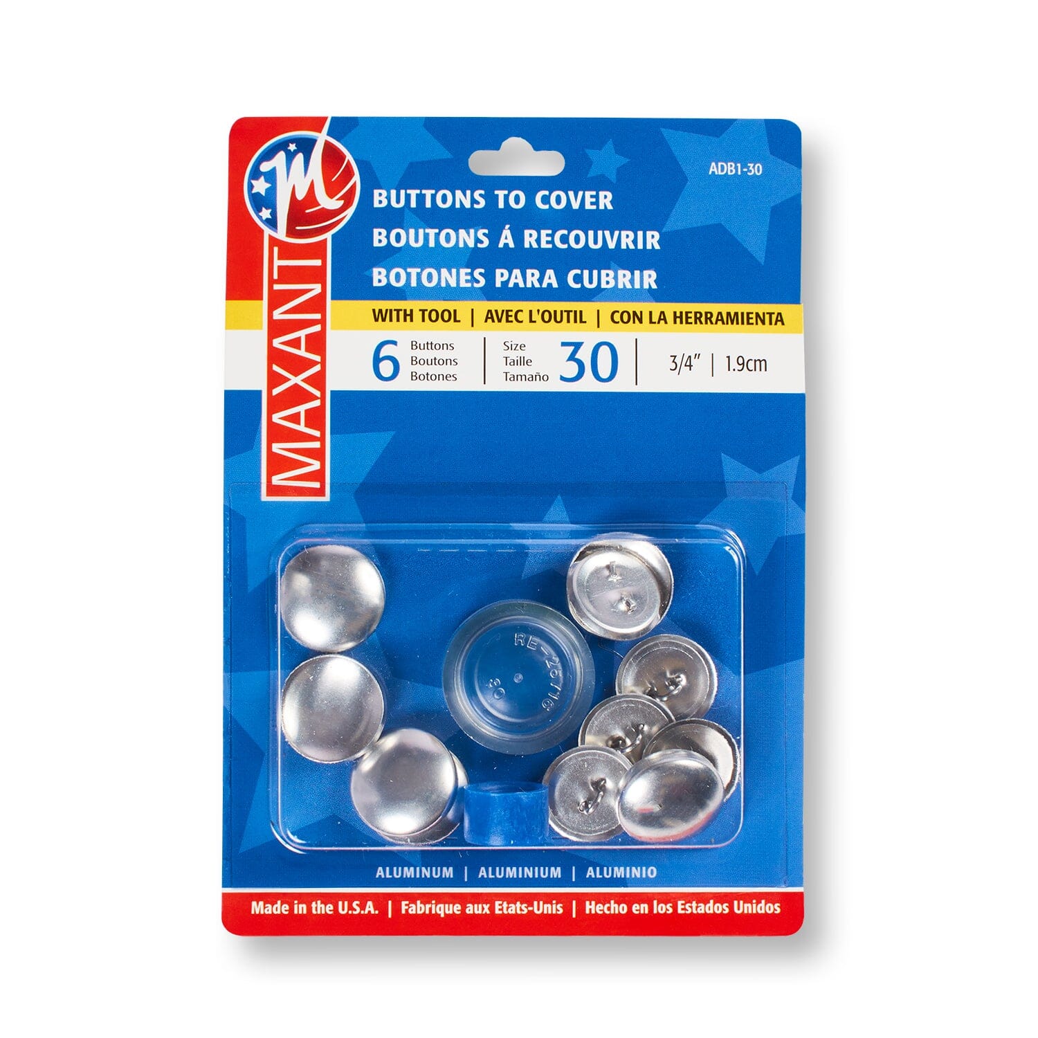 Buttons To Cover 30L (19mm) Tool & Button Kit
