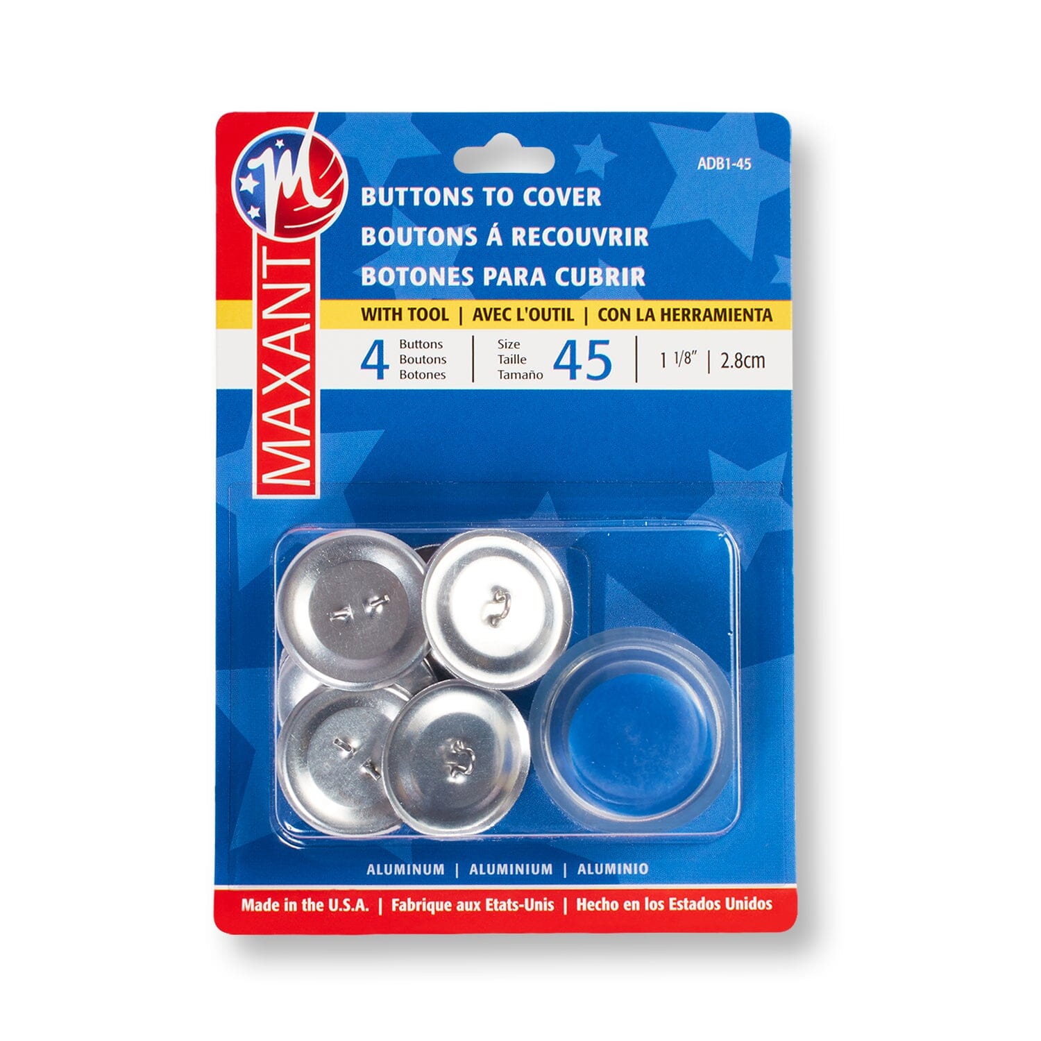 Buttons To Cover 45L (28mm) Tool & Button Kit