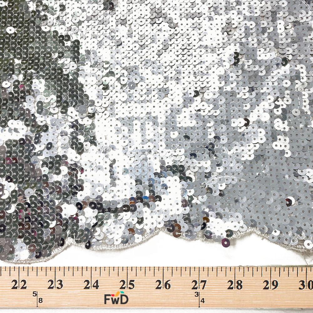 All-Over Small Sequins On Mesh Fabric By The Yard