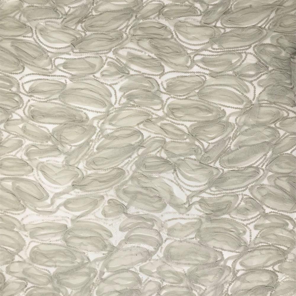 Silver Mesh Ribbon on Mesh Fabric 52" Wide Sold/BTY ON SALE $9.99