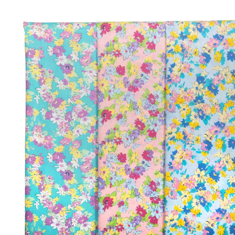 Spring Flower Broadcloth Fabric