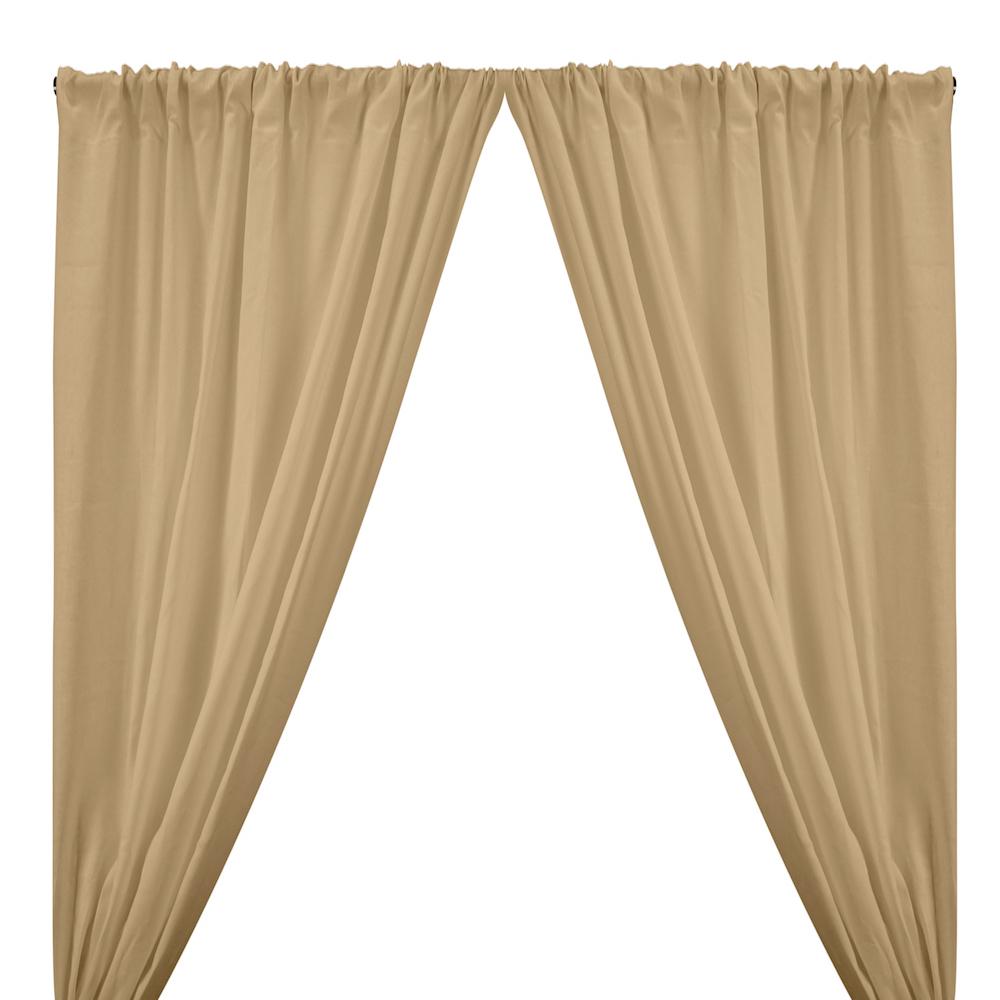 Natural Natural Linen Fabric Curtains with Pockets for Pipe Drape