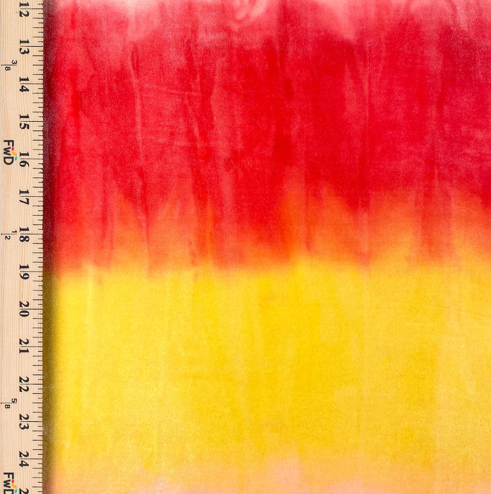 Tie Dye Stretch Velvet Fabric By The Yard