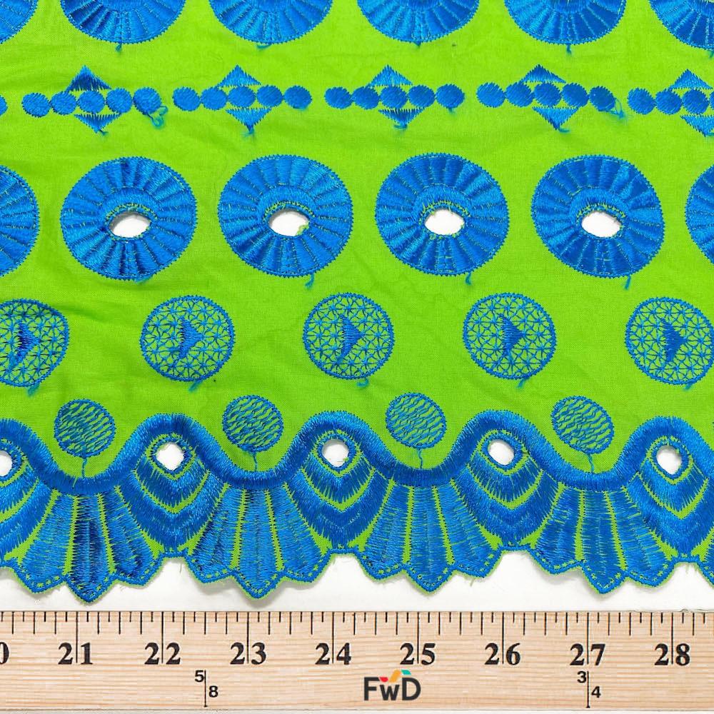 Discus Embroidery on Organza Lace Fabric 52" Wide $14.99/Yard