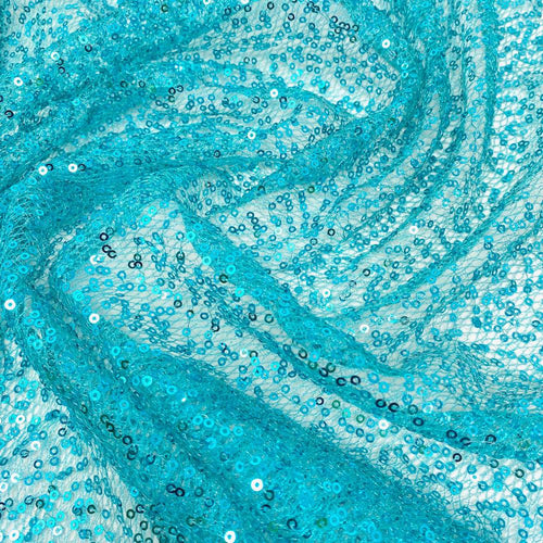 Scattered Micro Sequins on Chemical Mesh Fabric 52" Wide ON SALE!