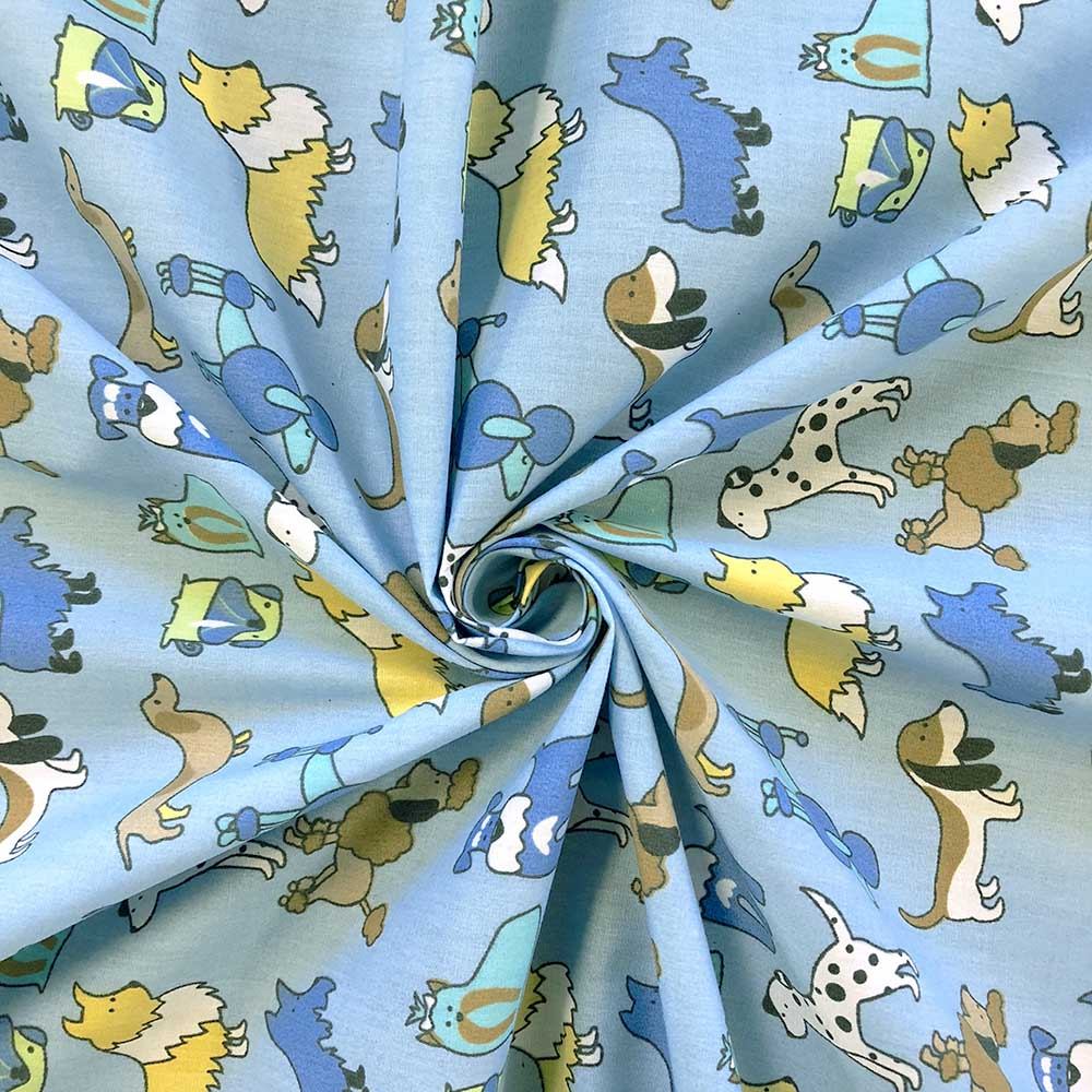 Westminster Blue Print Fabric Cotton Polyester Broadcloth $4.99/yard