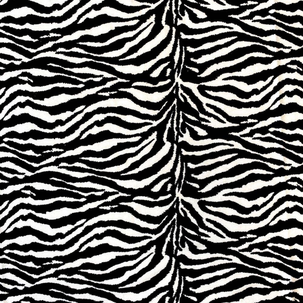 Zebra Printed DTY Brushed Fabric By The Yard