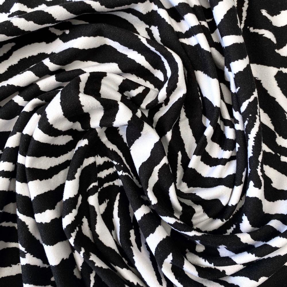 Zebra Printed DTY Brushed Fabric By The Yard
