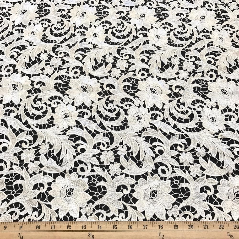 Lotus Guipure French Venice Lace Fabric 52" Wide $22.99/Yard