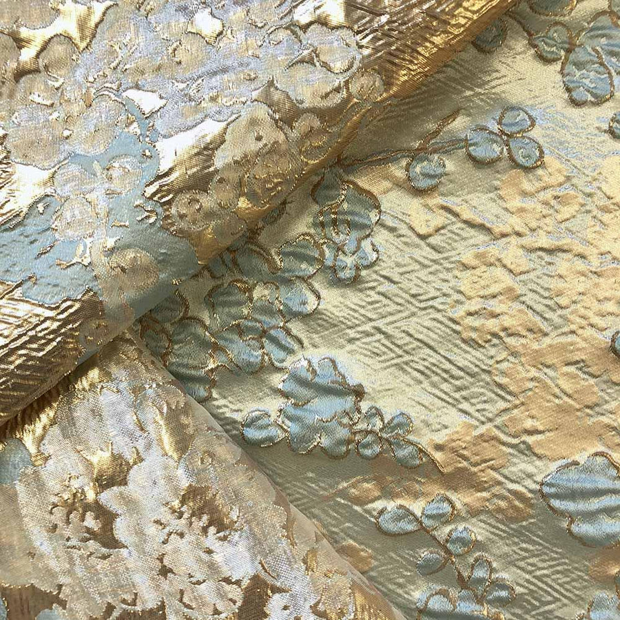 Angelonia Floral Metallic Jacquard Fabric 56/57" Wide $10.99/yard