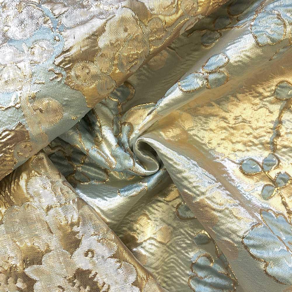 Angelonia Floral Metallic Jacquard Fabric 56/57" Wide $10.99/yard