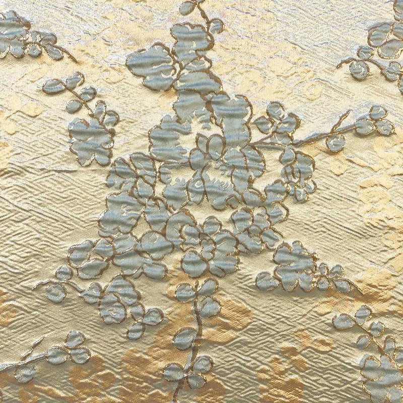 Angelonia Floral Metallic Jacquard Fabric 56/57" Wide $10.99/yard