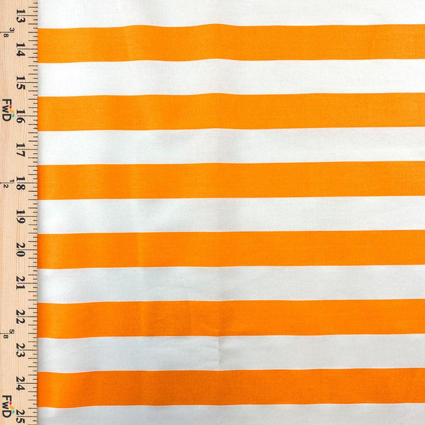 Striped Printed Poplin Fabric By The Yard